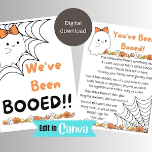 You've Been Booed Game: Halloween Printable Set (digital Download) - Etsy