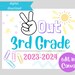 Instant Download Third Grade First Day of School Print at Home Poster ...