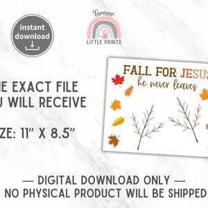 Fall for Jesus Handprint Art Leaves Bible School Craft for Toddlers ...