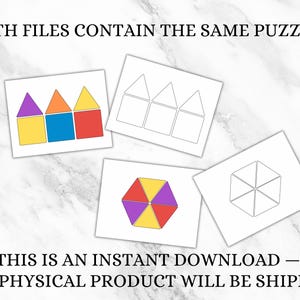 Magnetic Tiles Templates, Magnet Tile Activity Card Puzzles Printables ...
