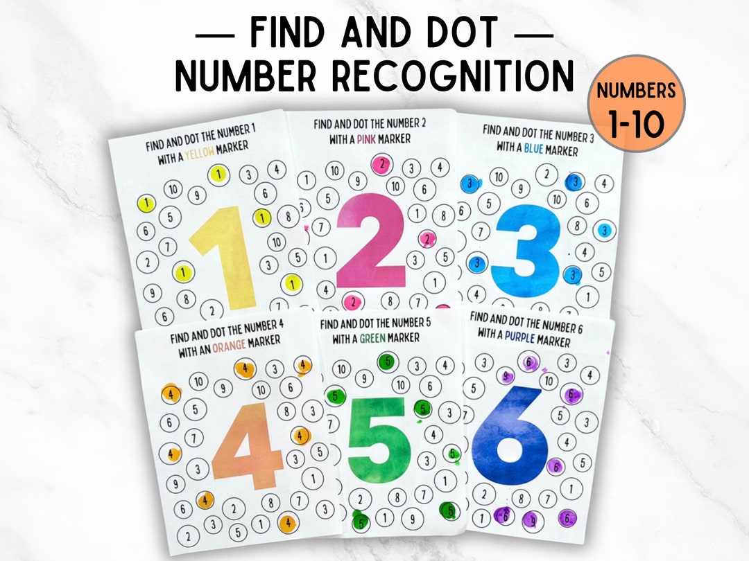 Number Recognition Dot Marker Activity Pages, Do A Dot Marker Coloring ...