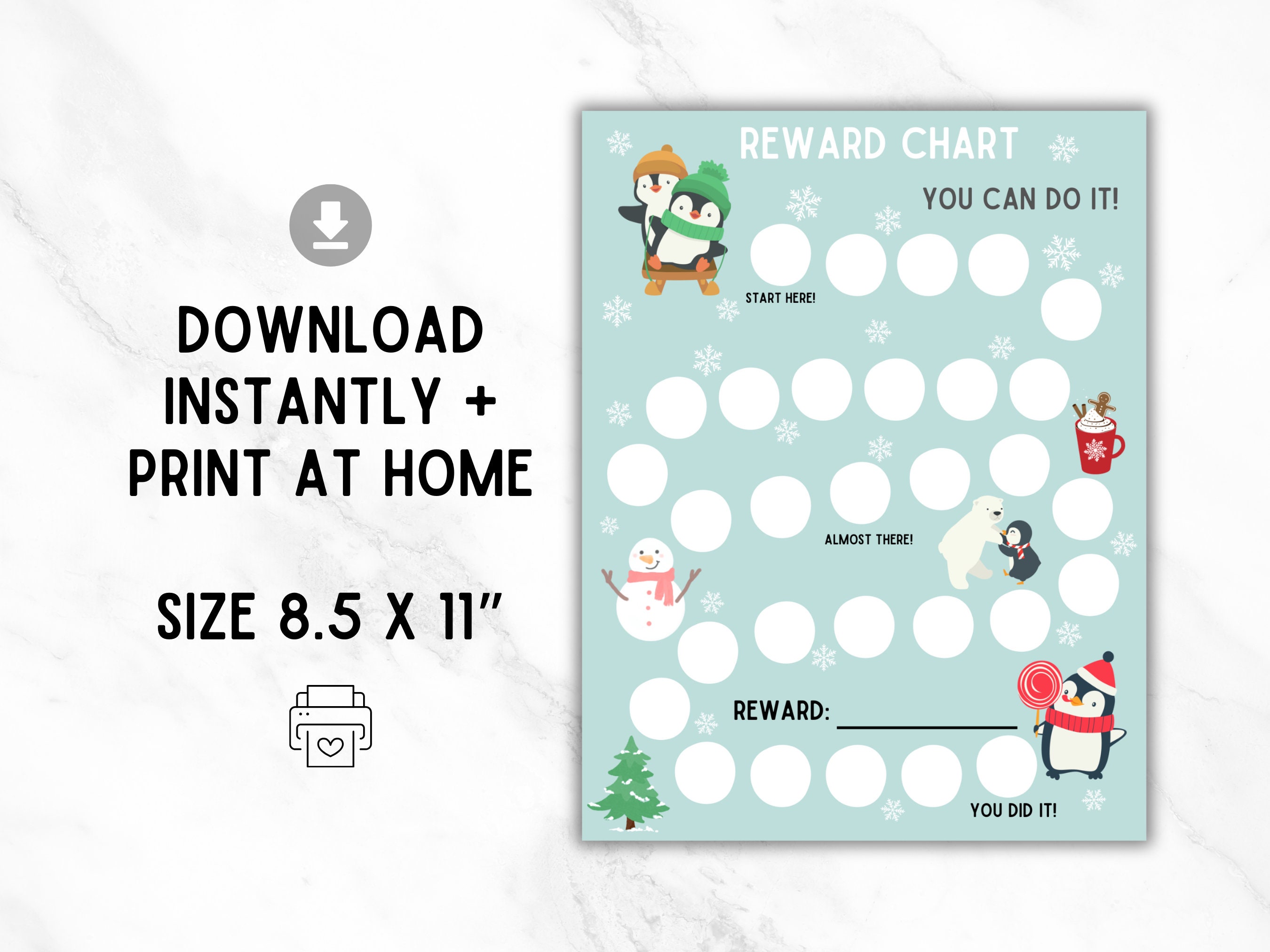 Reward Chart for Kids Toddlers, Potty Training Chart, Chore Chart for ...