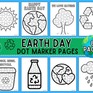 Earth Day Dot Marker Printable Pack, Fun Kid Learning Activity Pages ...