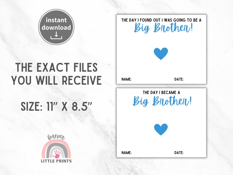 Big Brother Handprint Craft, Handprint Art for Infant Toddlers and Kids ...