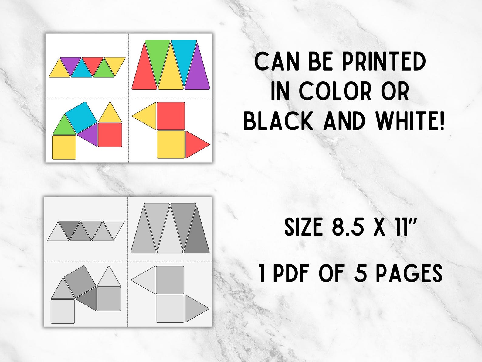 Magnetic Tile Cards, Magnet Tile Activity Puzzle Templates, Kids ...