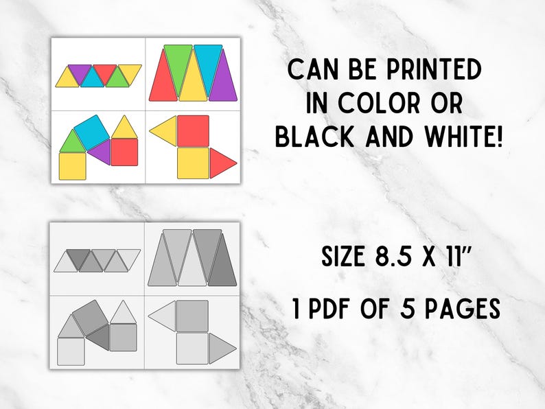 Magnetic Tile Cards, Magnet Tile Activity Puzzle Templates, Kids ...