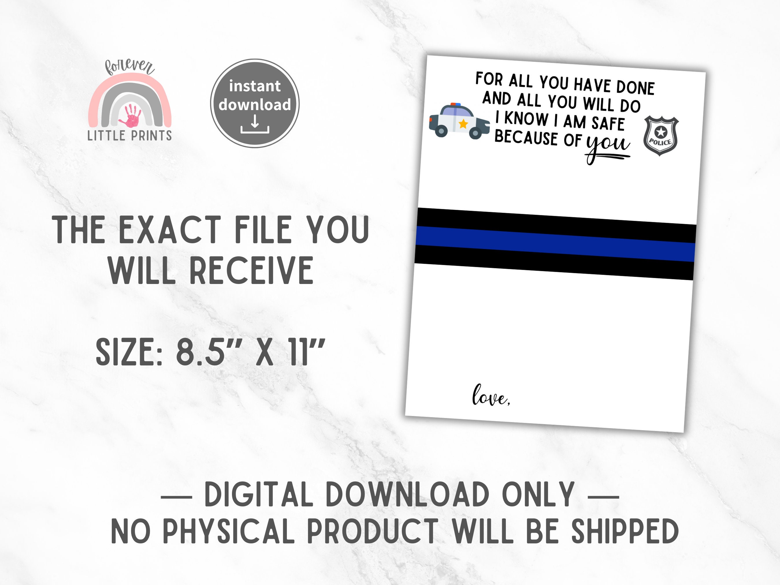 Police Officer Birthday Day Handprint Art Kids Dad Handprint Craft Sign ...