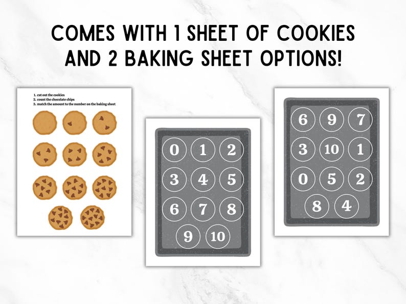 Cookie Counting Activity, Count Numbers 0-10, Counting Activity for ...