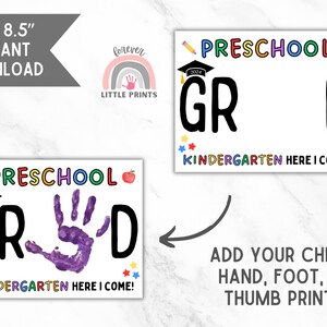 Preschool Graduation Handprint Art, Last Day of School, End of ...