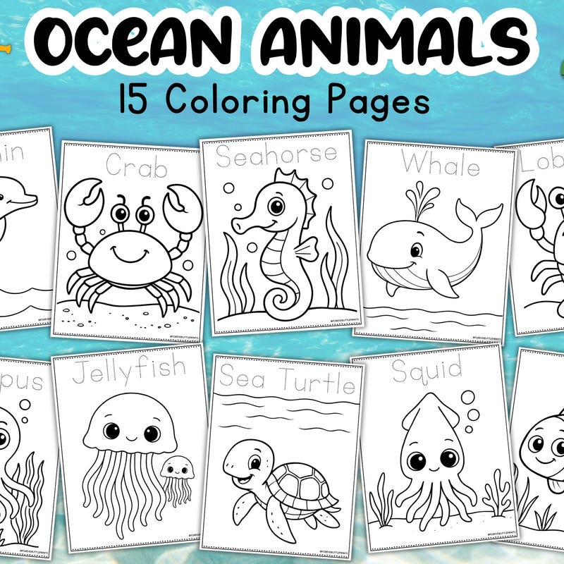 Ocean Kids Activity Book - Etsy