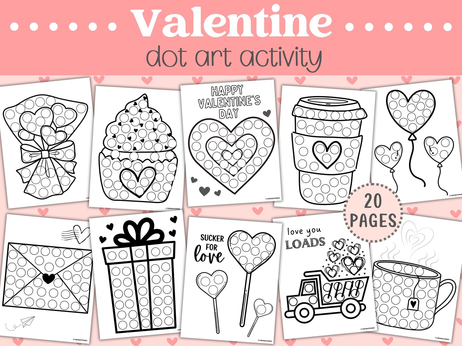 Valentine Dot Marker Pages, Toddler Activity, Do A Dot Marker Printable ...