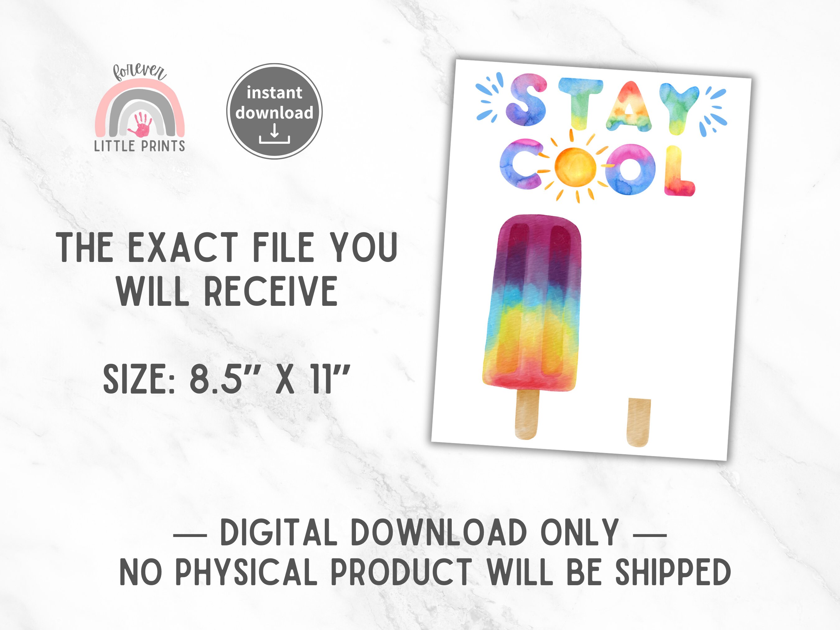 Summer Handprint Art for Kids Toddler Infant, Popsicle Footprint Craft ...