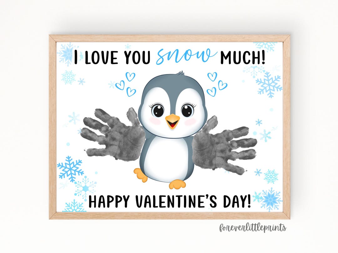 Valentine’s Day Handprint Art Craft for Toddlers Infant Kids ...