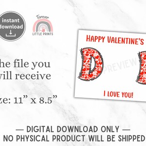 Dad Valentine Handprint Art for Toddlers Baby Kids, Valentines Gift for ...