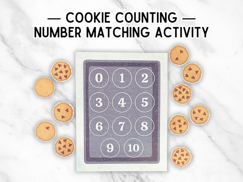 Cookie Counting Activity, Count Numbers 0-10, Counting Activity for ...
