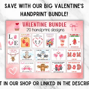 Valentine’s Day Handprint Art Craft for Toddlers Baby Kids Girl Boy ...