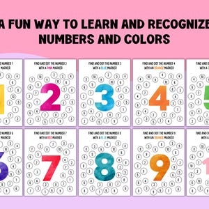 Number Recognition Dot Marker Activity Pages, Do A Dot Marker Coloring ...