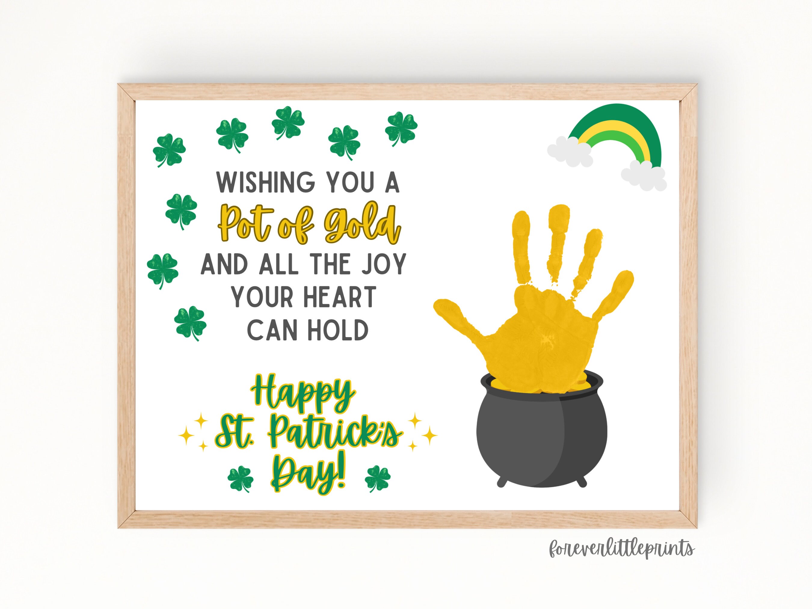 St Patricks Day Handprint Craft for Kids Toddlers Baby, Saint Patricks ...