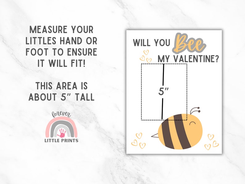 Valentine Bee Handprint Art Craft for Toddlers Baby Kids, Valentines ...