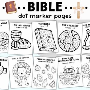 Bible Dot Marker Art, Church Sunday School Do A Dot Coloring Pages ...