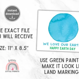 Earth Day Handprint Art, We Love Our Earth Kids School Activity, Earth ...