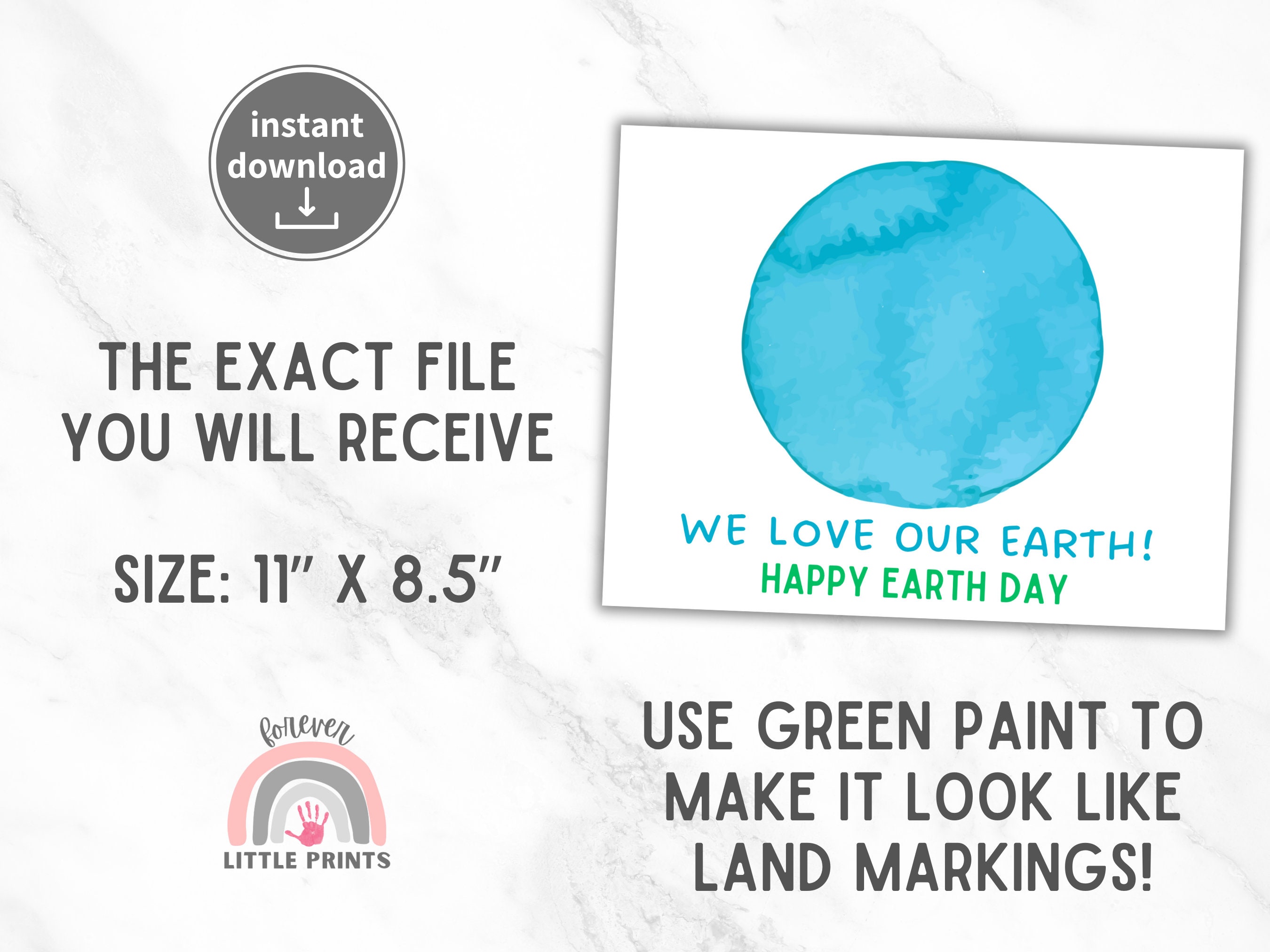 Earth Day Handprint Art, We Love Our Earth Kids School Activity, Earth ...