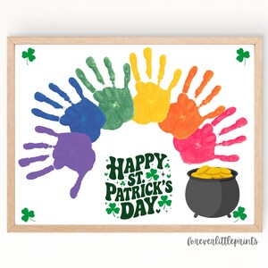 St Patrick’s Day Handprint Craft for Kids Toddlers Baby, Saint Patrick ...