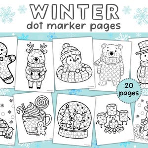 Winter Dot Marker Activity Pages, Toddler Activity, Do A Dot Marker ...