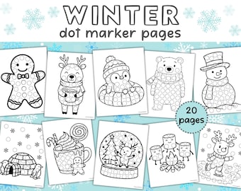 Winter Dot Marker Activity Pages, Toddler Activity, Do A Dot Marker ...