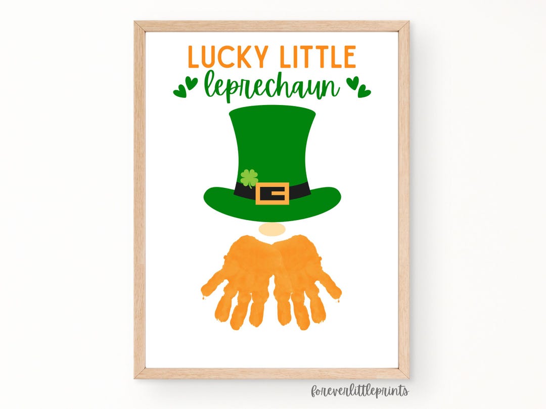 St Patrick’s Day Handprint Art for Kids Toddlers Baby, Saint Patrick’s ...
