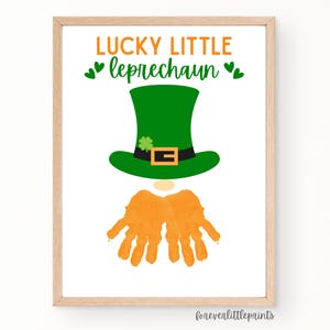 St Patrick’s Day Handprint Art for Kids Toddlers Baby, Saint Patrick’s ...