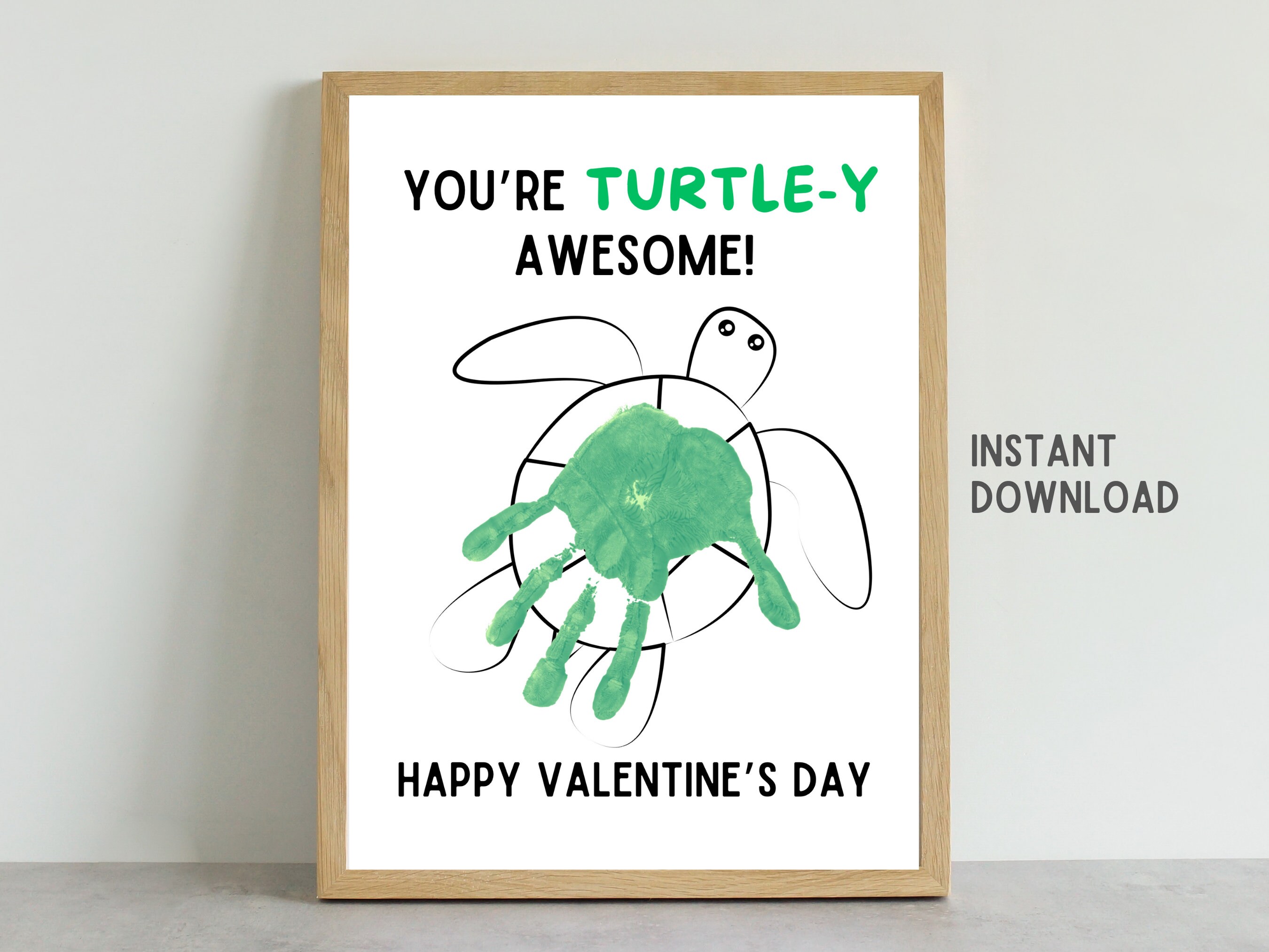 Turtle Handprint Art Craft for Toddlers Baby Kids, Hand Print ...