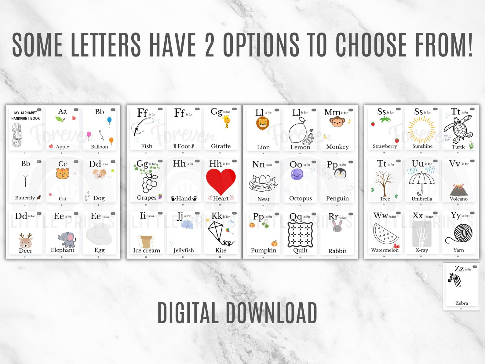 Alphabet Handprint Art Memory Book ABC Handprints Craft Kids Baby ...