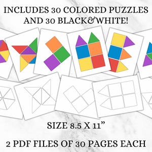 Magnetic Tiles Templates, Magnet Tile Activity Card Puzzles Printables ...