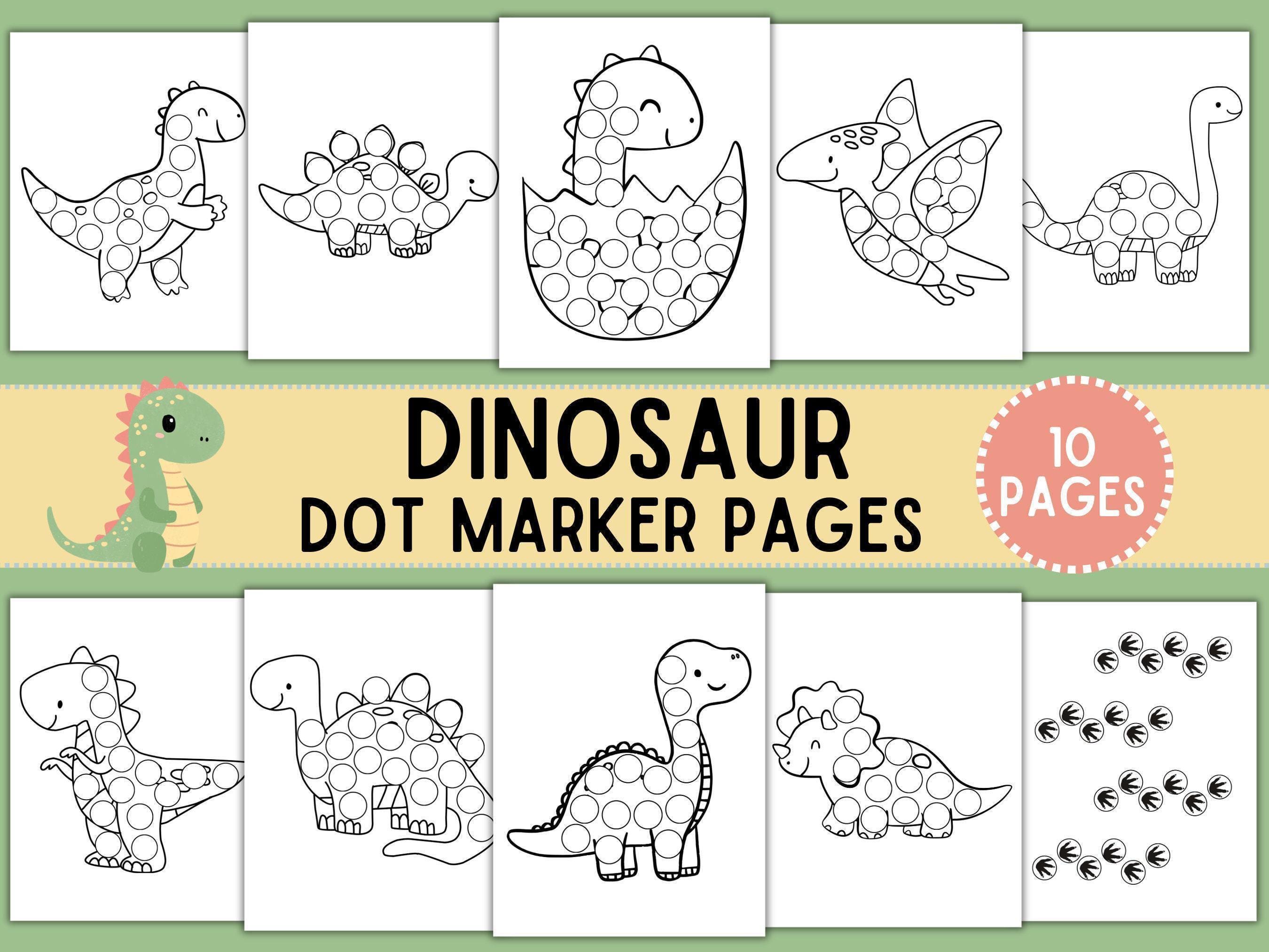 Dinosaur Dot Marker Activity Pages, Do A Dot Marker Coloring Sheets ...