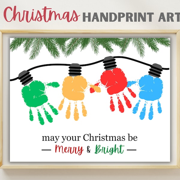 Christmas Handprint Art - Etsy