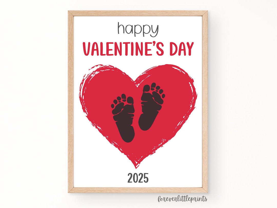 Valentine’s Day Handprint Art Craft for Toddlers Baby Kids, Valentine ...