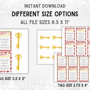 Santa's Magic Key Card Printable for Kids Christmas Eve Box, Christmas ...