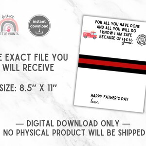 Firefighter Father’s Day Handprint Craft, Dad Handprint Art Craft Sign ...