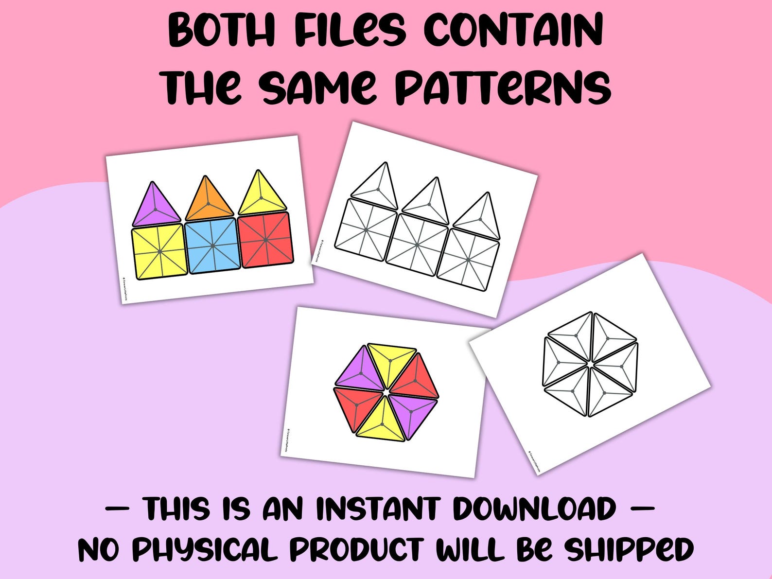 Magnetic Tiles Templates, Magnet Tile Pattern, Activity Card Puzzles ...