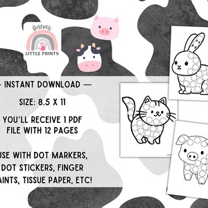 Farm Animal Dot Marker Activity Pages, Do A Dot Marker Coloring Sheets ...