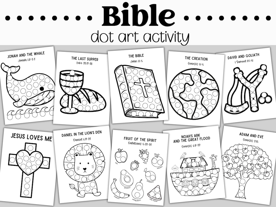 Bible Dot Marker Art, Church Sunday School Do A Dot Coloring Pages ...
