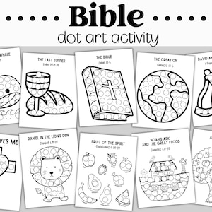 Bible Dot Marker Art, Church Sunday School Do A Dot Coloring Pages ...