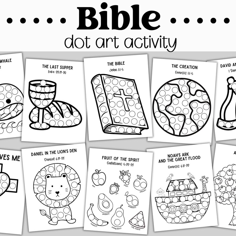 Christian Dot Coloring - Etsy UK