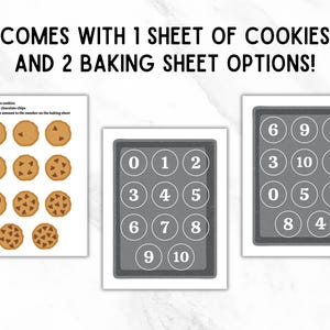 Cookie Counting Activity, Count Numbers 0-10, Counting Activity for ...
