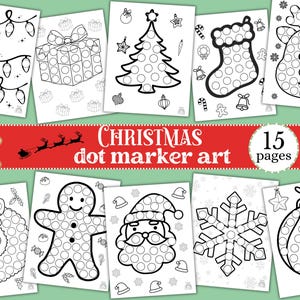 Christmas Dot Marker Printable Pack Holiday Do A Dot Holiday Pages ...