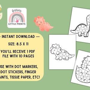 Dinosaur Dot Marker Activity Pages, Do A Dot Marker Coloring Sheets ...