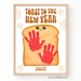 New Years Handprint Craft for Kids Baby Toddlers New Year Footprint Art ...