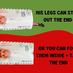 Elf Return Envelope Printable, Elf Arrival Day Letter, Christmas Elf ...