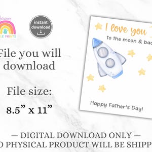 Father’s Day Rocket Ship Handprint Craft, Outer Space Card for Dad, I ...